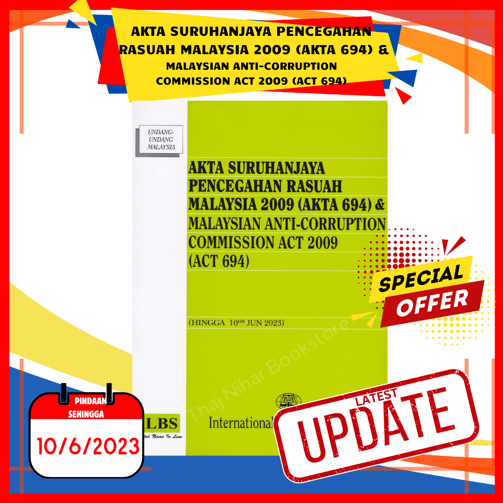 Akta Suruhanjaya Pencegahan Rasuah Malaysia 2009 (Akta 694) [Hingga ...