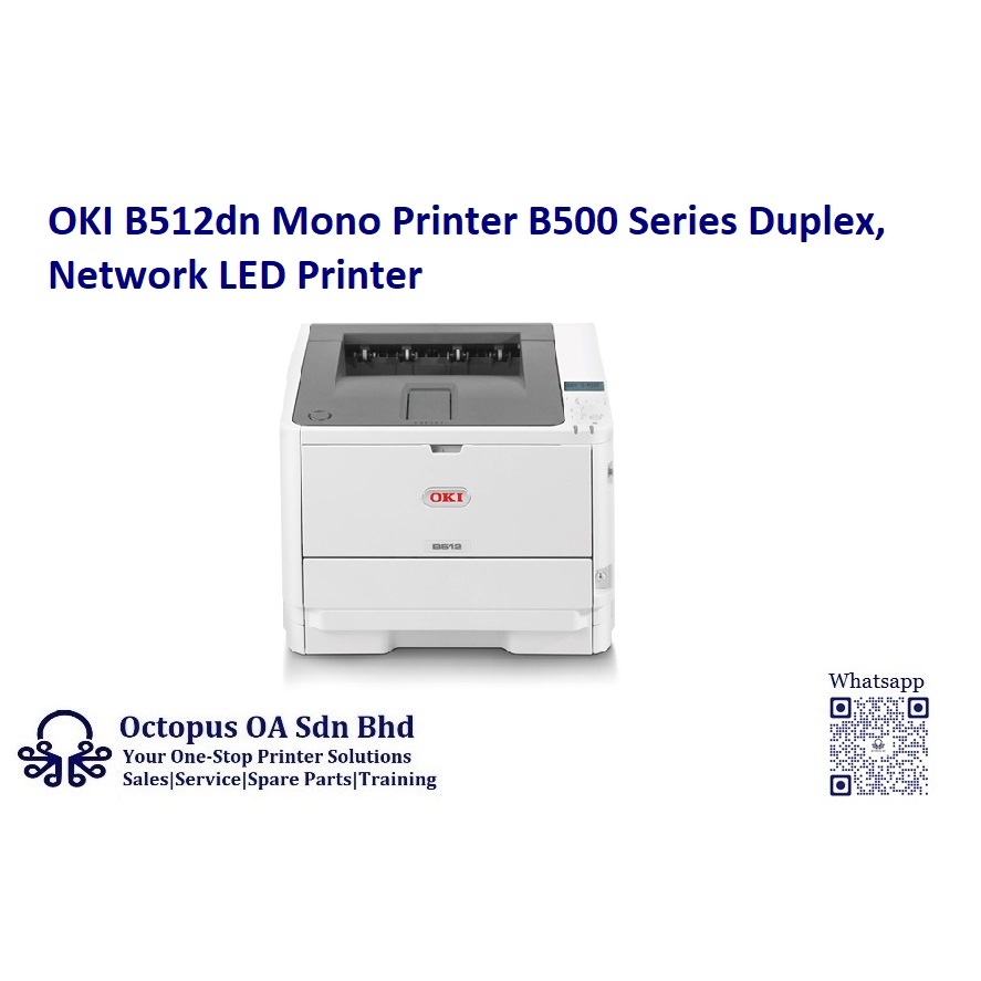 OKI B512dn Mono Printer B500 Series Duplex, Network LED Printer | Shopee Malaysia