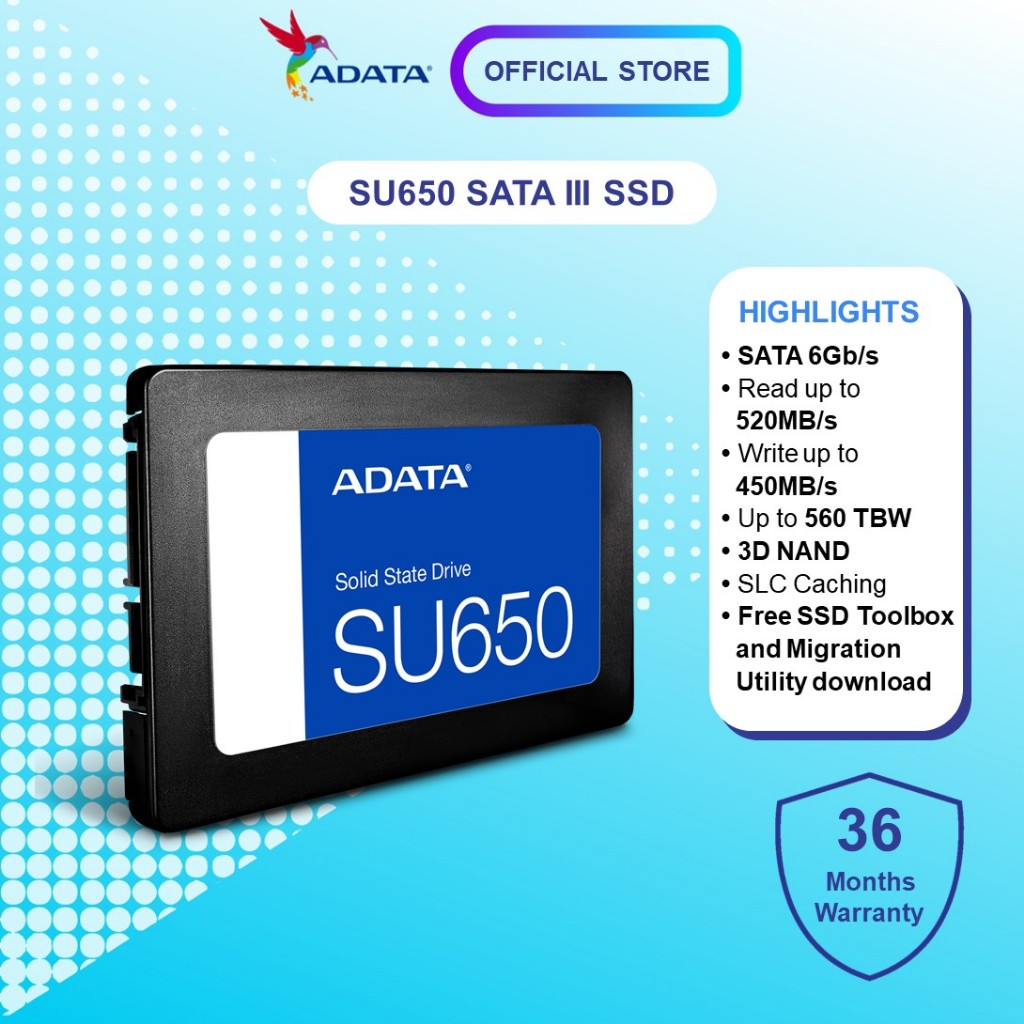 ADATA SSD SU650 SATA (2TB/2.5") | Shopee Malaysia