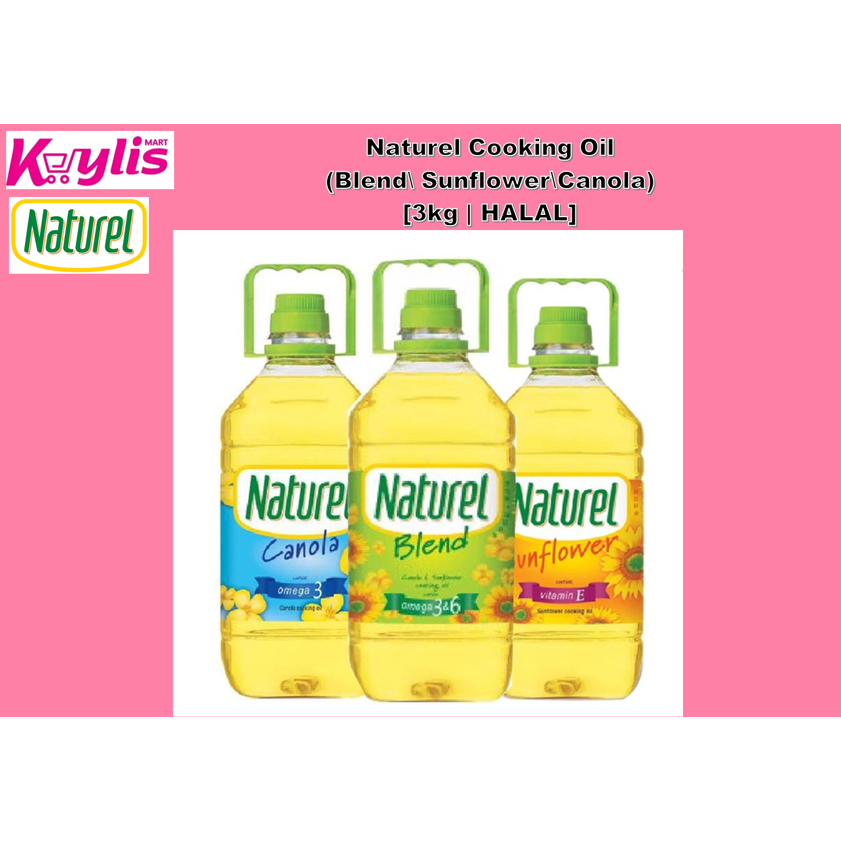 Naturel Cooking Oil (Blend\ Sunflower\Canola) | [3kg | HALAL] | Shopee ...