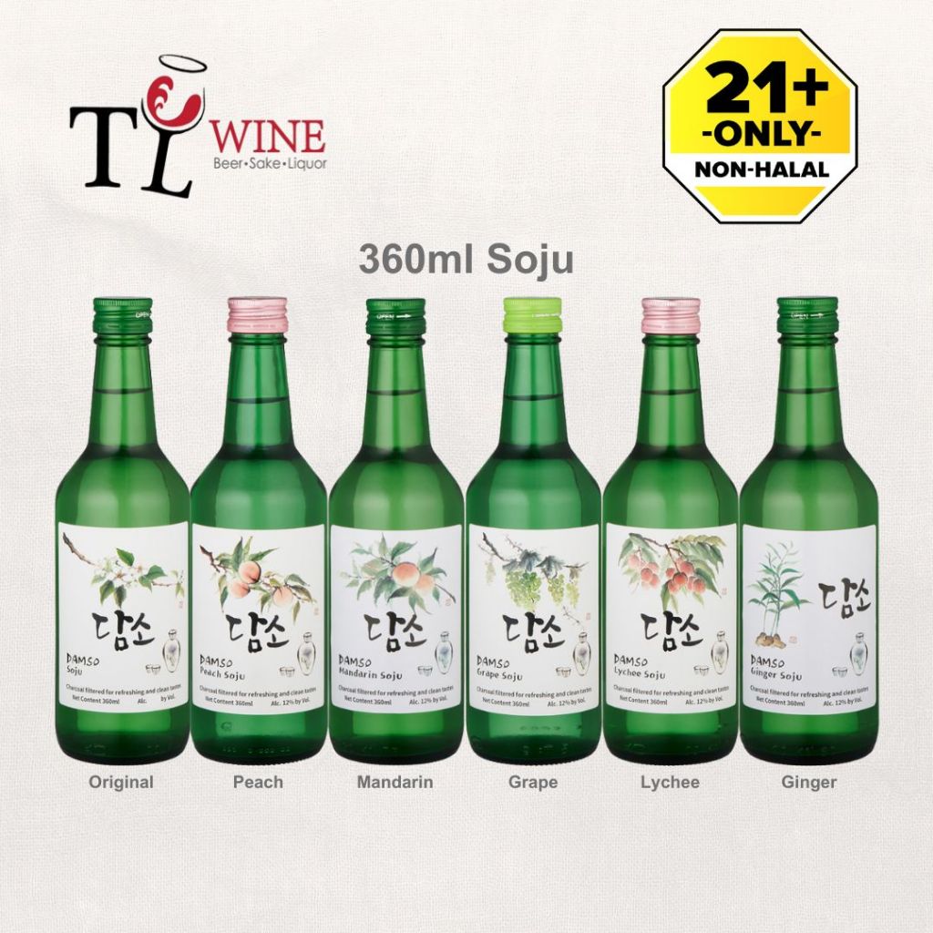 Damso Soju 360ml Various Flavours (Alc: 12%-17%) 100% Original, Duty ...