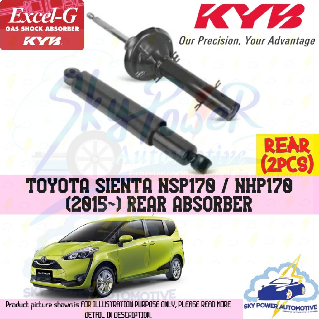 TOYOTA SIENTA NSP170 / NHP170 (2015~) KAYABA (KYB) EXCEL-G GAS SHOCK ...