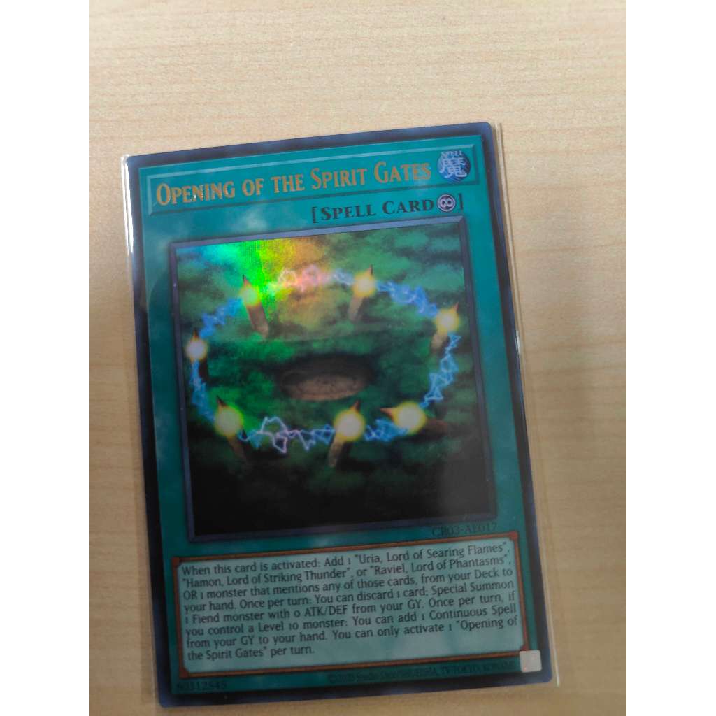 Yugioh : CR03-AE017 Opening of the Spirit Gates (Ultra Rare) | Shopee ...