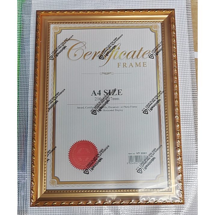 Certificate Frame A4 / Sijil Frame untuk A4 | Shopee Malaysia