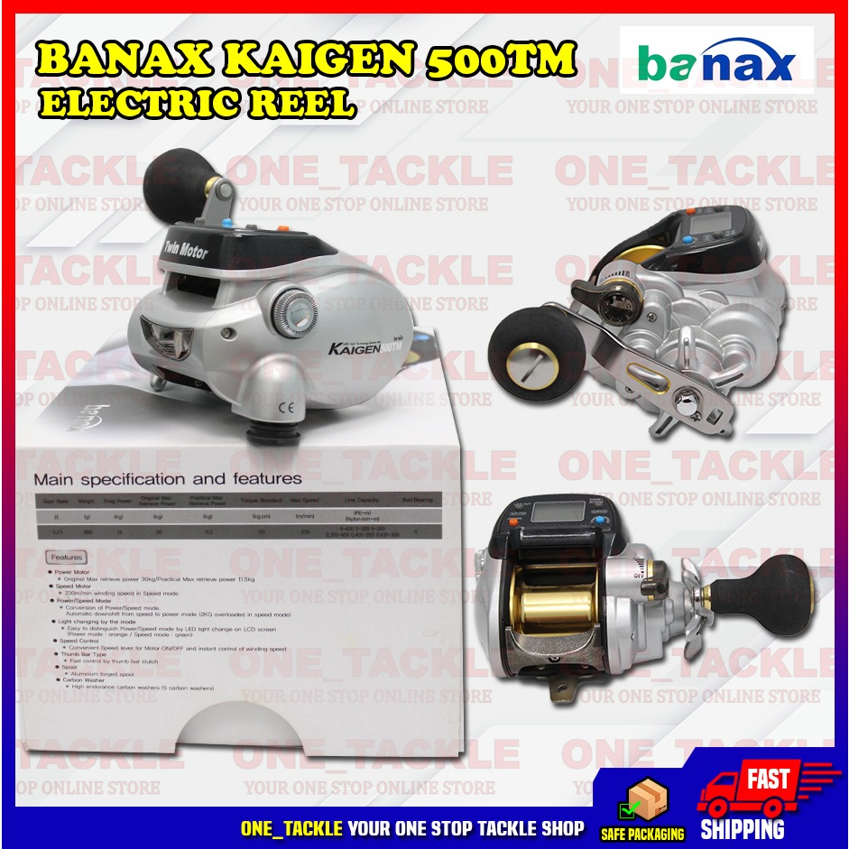 Banax Kaigen 500TM Electric reel 100% original mesin pancing | Shopee ...