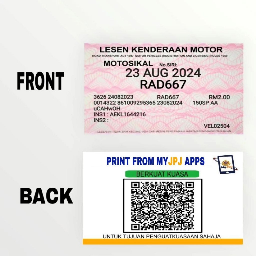 🔥Printing🔥Digital LESEN Memandu Kereta Motorsikal / Licence / Car ...