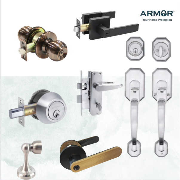 [ARMOR] Entrance Door Lock Modern / Entrance Door Handle Lock / Pintu ...