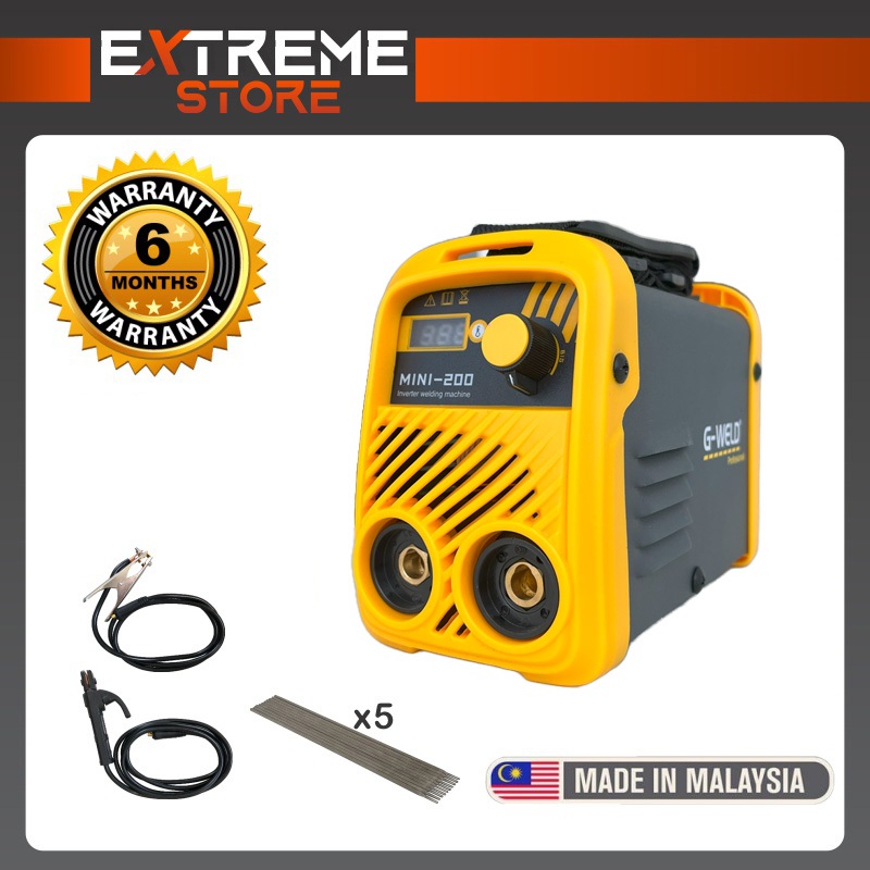 [READY STOCK] G-WELD MINI 200 Portable Inverter Welding Machine Set ...
