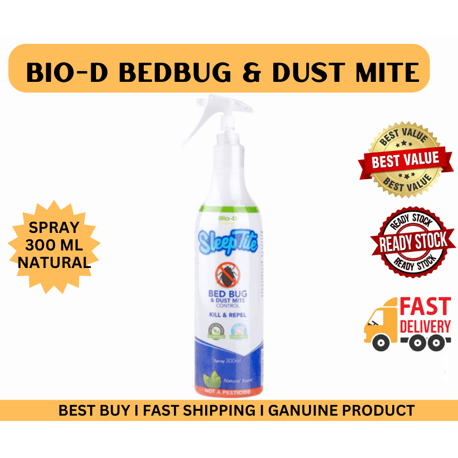 BIO-D SLEEPTITE BED BUG & DUST MITE ~ NATURAL SCENT ( 300 ML ) | Shopee ...