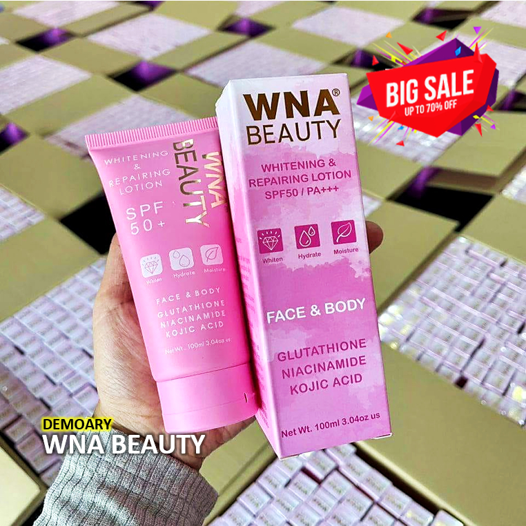 WHITENING & REPAIRING LOTION WNA BEAUTY ORI 💯💯💯 WITH SPF50 NIACINAMIDE ...
