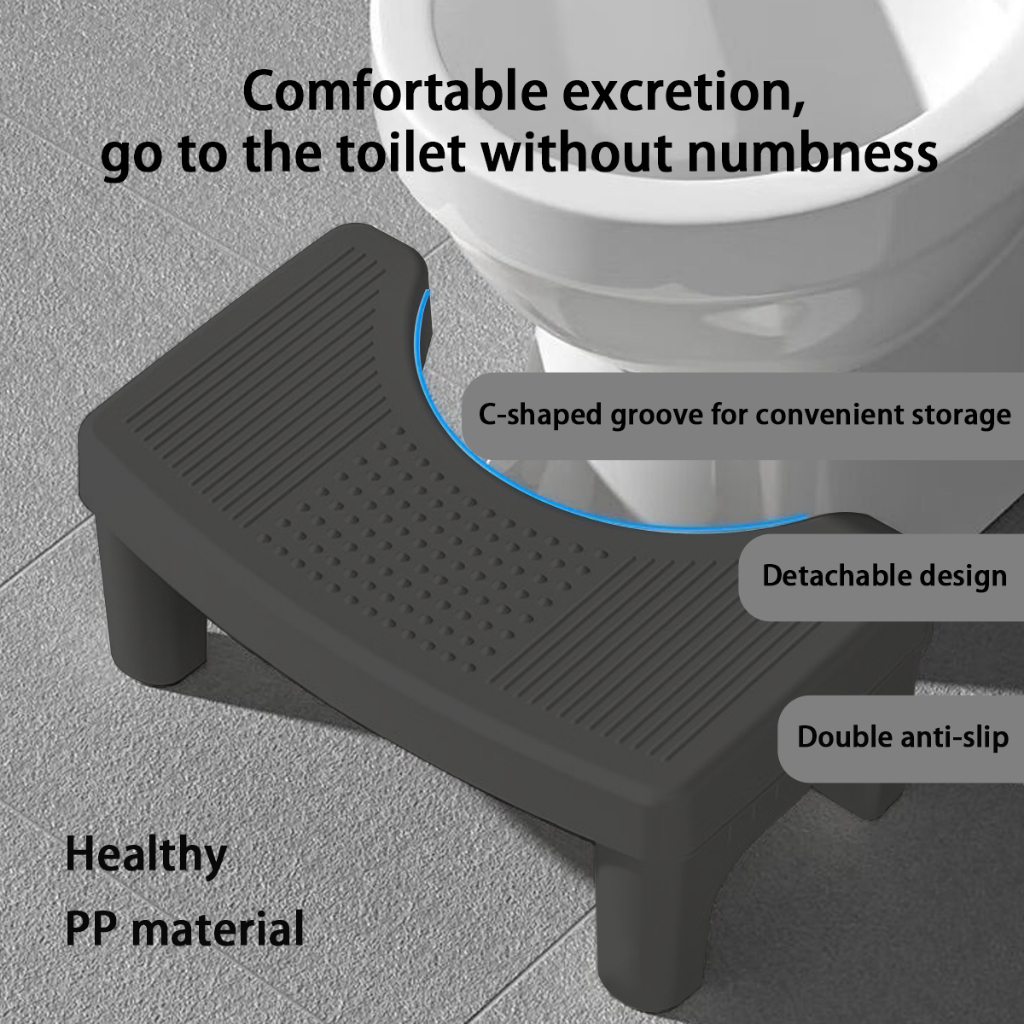 Toilet Stool Thickened Adult Non-Slip Foot Stool Squat Bedpan ...