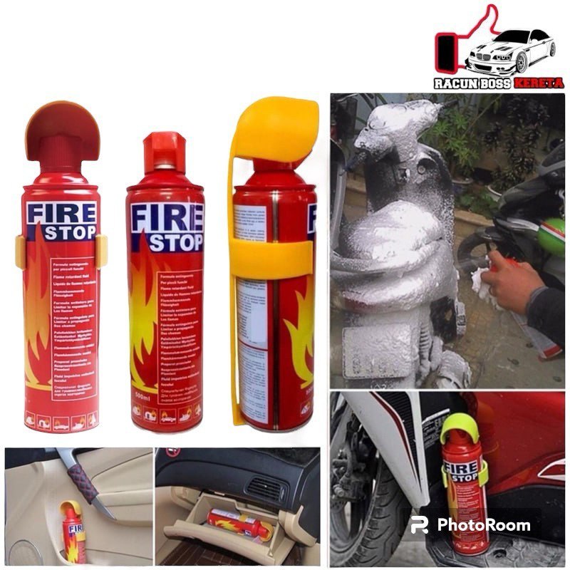 (500ml) Portable Mini Car Fire Extinguisher Fire Stop Foam Spray Fire ...