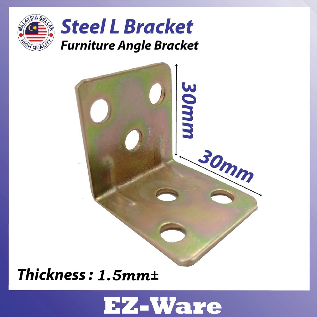 30mm x 30mm x 30mm Furniture Angle Bracket / L Bracket / Corner Joint ...