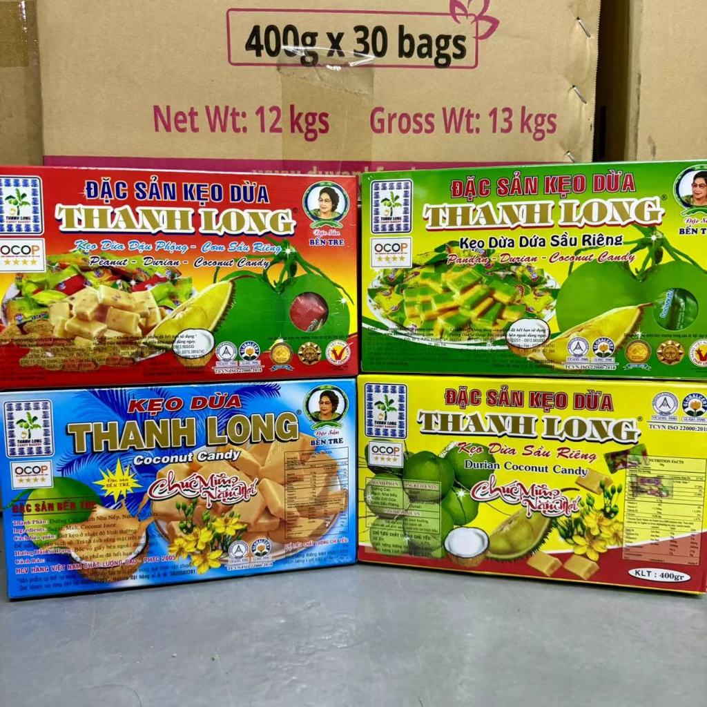 Keo Dua Dau Phong Thanh Long 4 Vi - 400gr - Coconut Soft Candy | Shopee ...