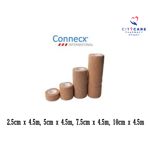 Connecx - Self Adhesive Bandage, Non-Sterile, Latex, Tan ( 2.5cm x 4.5m ...