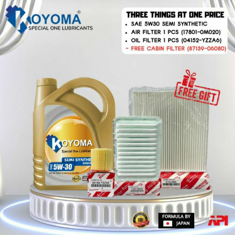 TOYOTA WISH NEW ,HARRIER NEW AIR FILTER + OIL FILTER + KOYOMA 5W30 SEMI ...