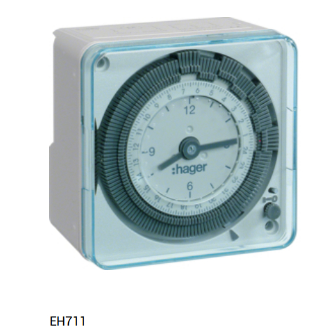 Hager EHN711 (NEW MODEL) / Q24TH 24hrs Analog Time Timer switch 100% ...