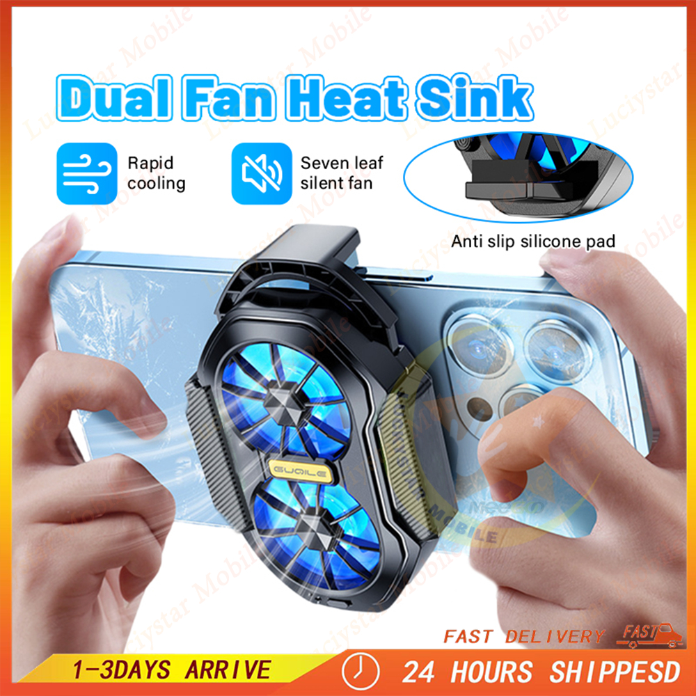 Dual Fan Rechargeable Gaming Cooling Fan Long Lasting Stronger cooling FS01 Air cooling Mobile ...