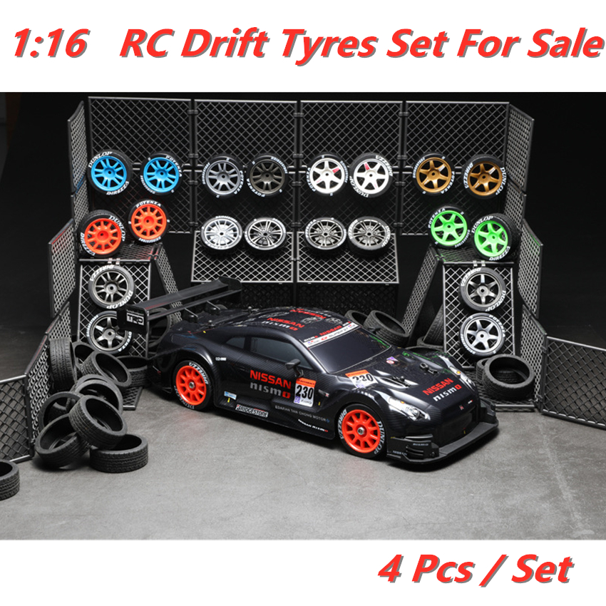 Tayer Kerata RC Drift Car Tires Set For Sale 1:16 Hard Plastic Drift ...