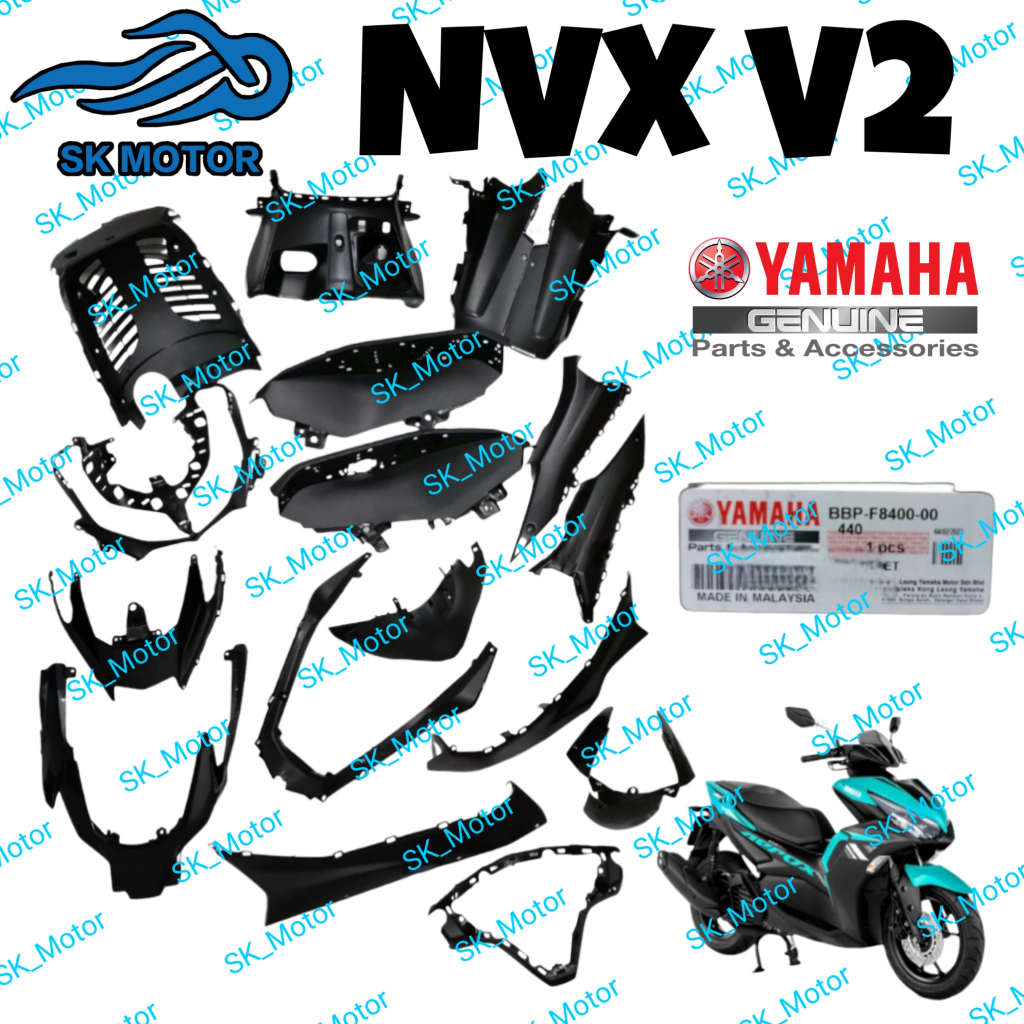 Yamaha NVX155 NVX 155 V2 Original Inner Cover Full Set Coverset Black ...
