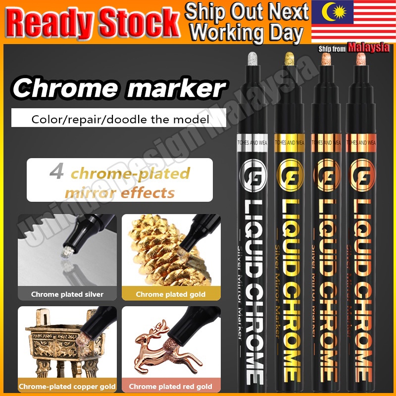 Electroplating Mirror Silver Metal Gold Paint Pen Hand Art Repair ...