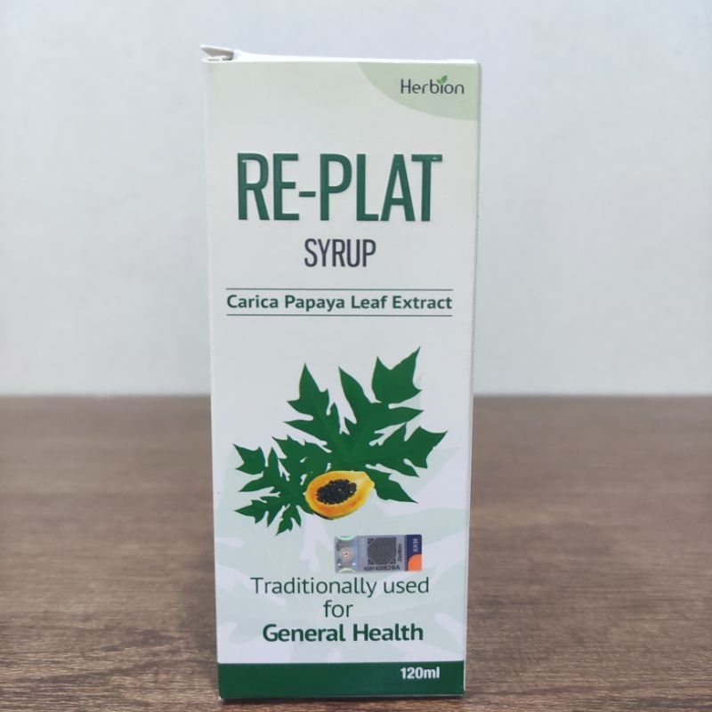 Re-Plat Syrup Papaya leaf extract 120ml syrup (Exp:8/2025) | Shopee ...