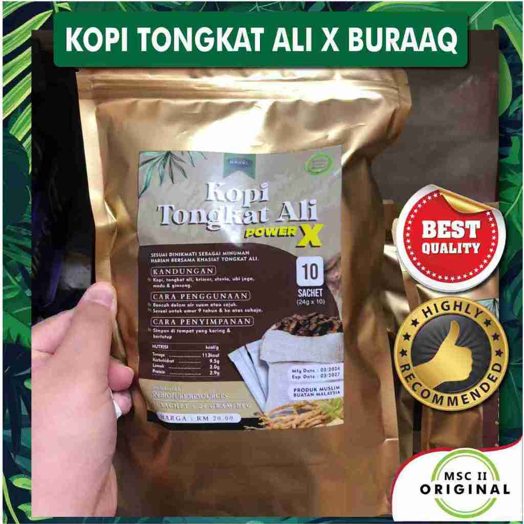 KOPI TONGKAT ALI POWER X BURAAQ | Shopee Malaysia