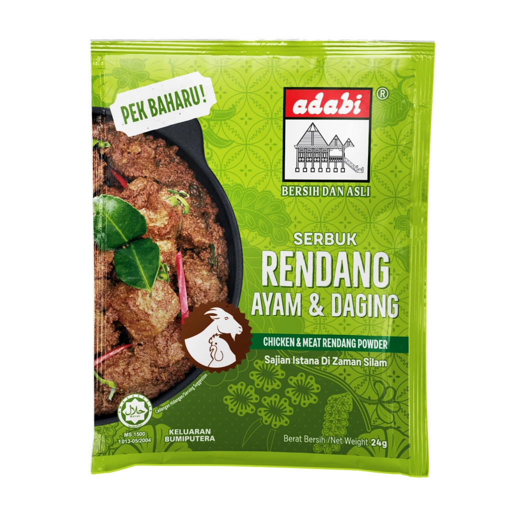 Adabi Serbuk Rendang Ayam & Daging 24g | Shopee Malaysia