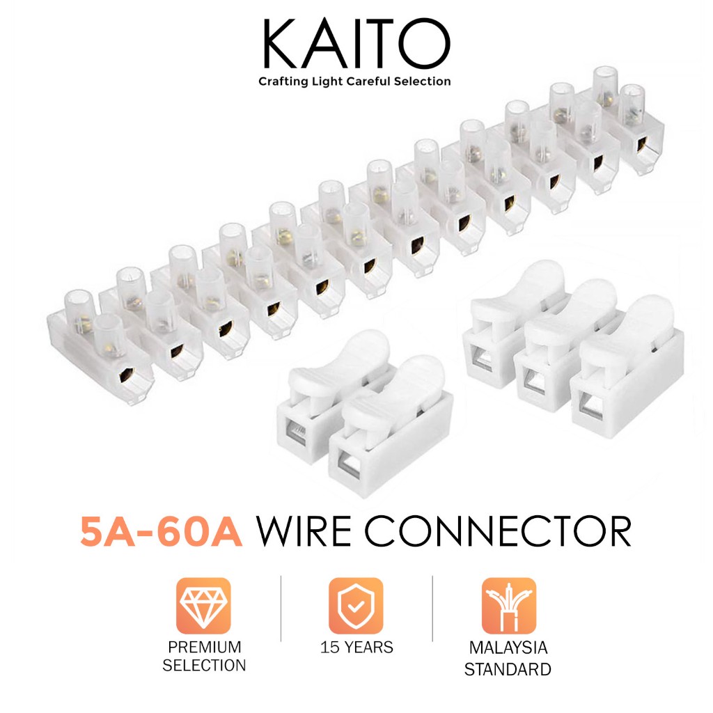12 Way PVC Wiring Connector Terminal Block Wire Connector Penyambung ...