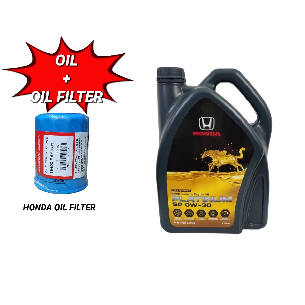 HONDA 0W30 FULLY SYNTHETIC ENGINE OIL SP 0W-30 (4L) + FREE HONDA OIL ...