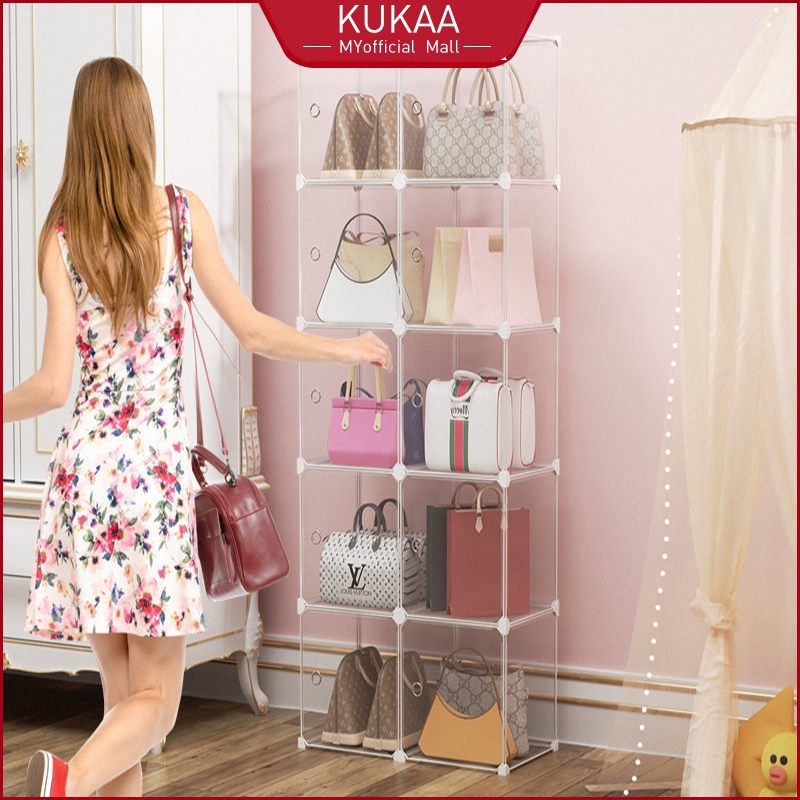 High-Quality Full Transparent Handbag Storage Box Durable Stackable Box ...