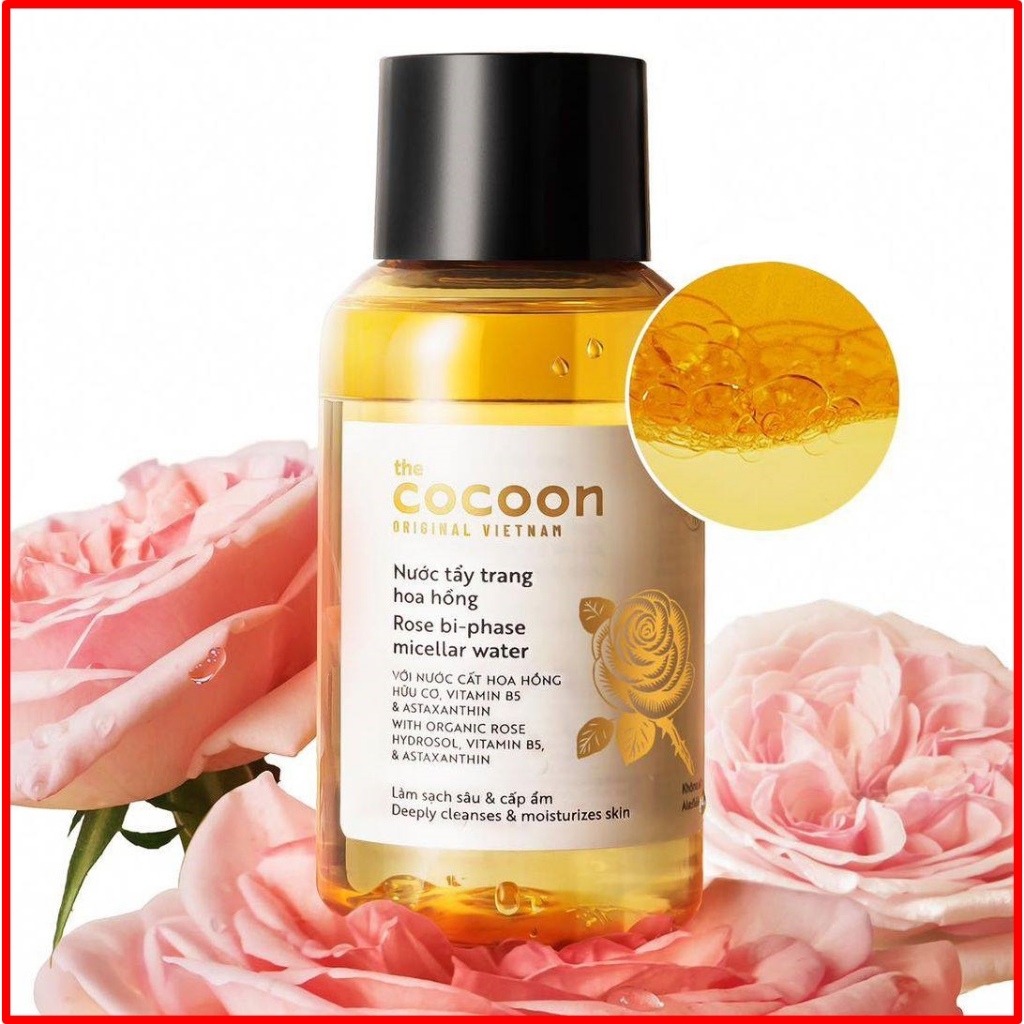 THE COCOON Rose Bi-Phase Micellar Water 310ml - Vegan Skincare | Shopee ...