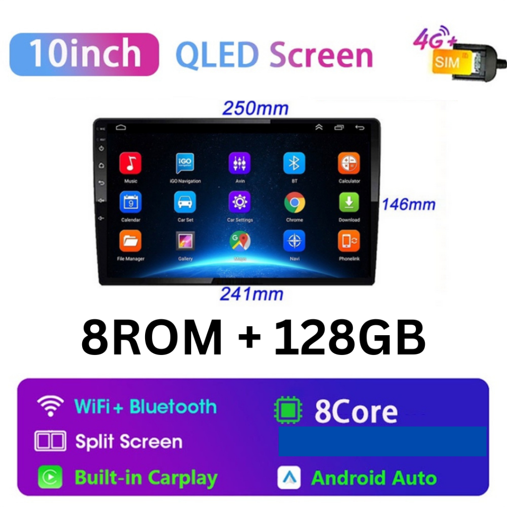 Kenwood Style Android Player 7 , 9 , 10 inch (8GB RAM+128GB) TS10 ...