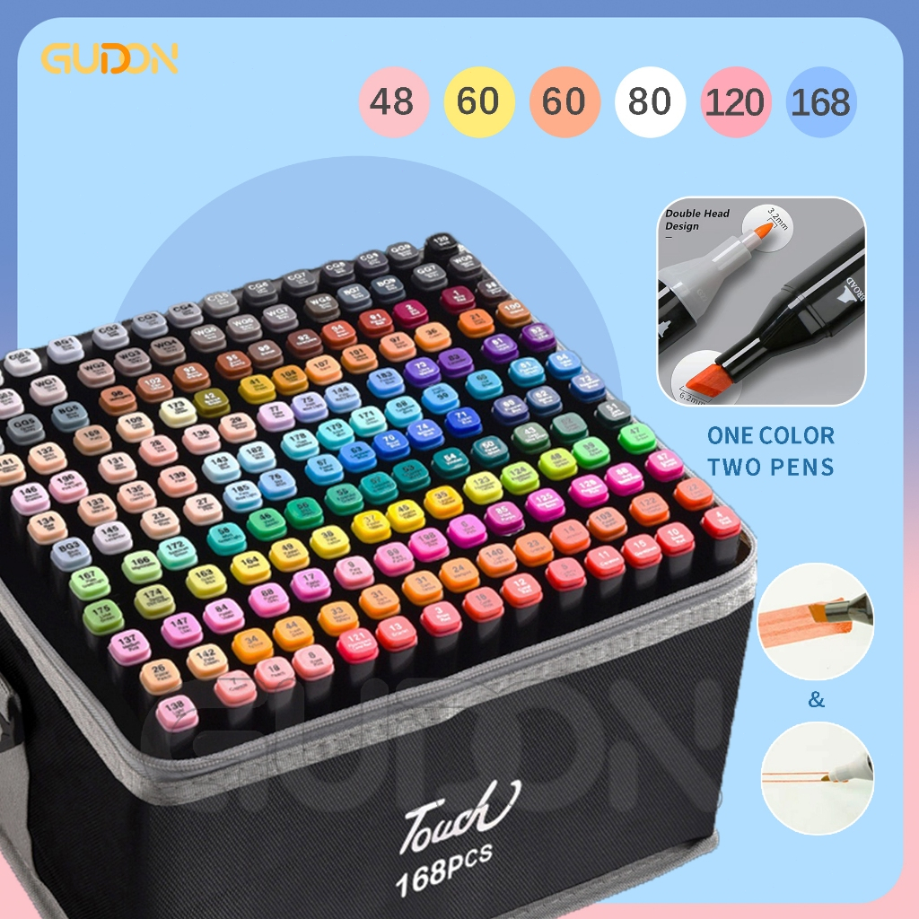 markers set Ultra large capacity ink permanent alcohol touch five ...