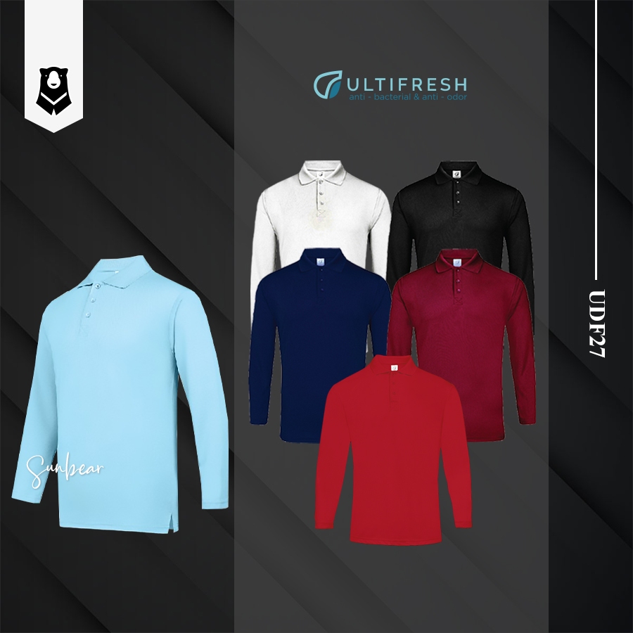 Ultifresh UDF27 Performance Polo Long Sleeve Anti-Odor Polyester ...