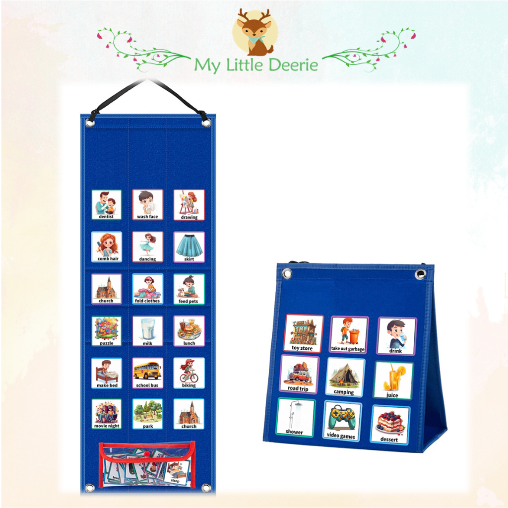 Visual Schedule (68cm x 24cm) Children Kids Pictures Organizer Tool ...