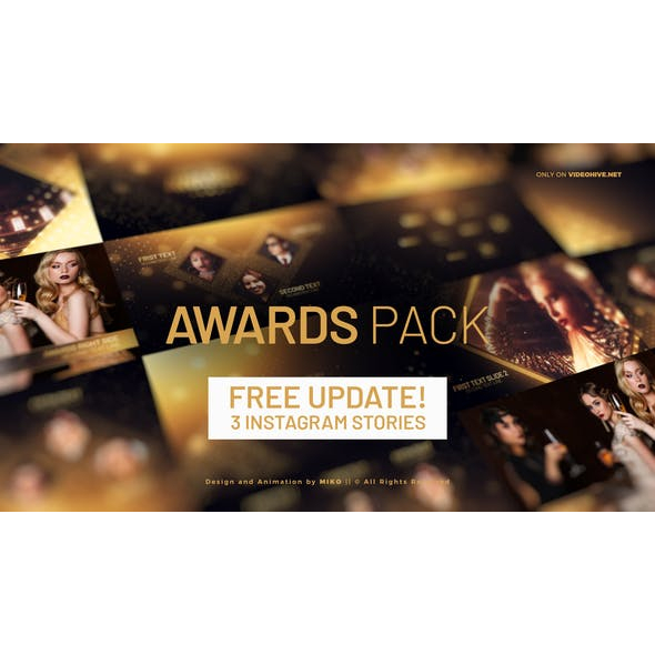 Gold Awards Pack | After Effects Templates | We Offer Editing and ...