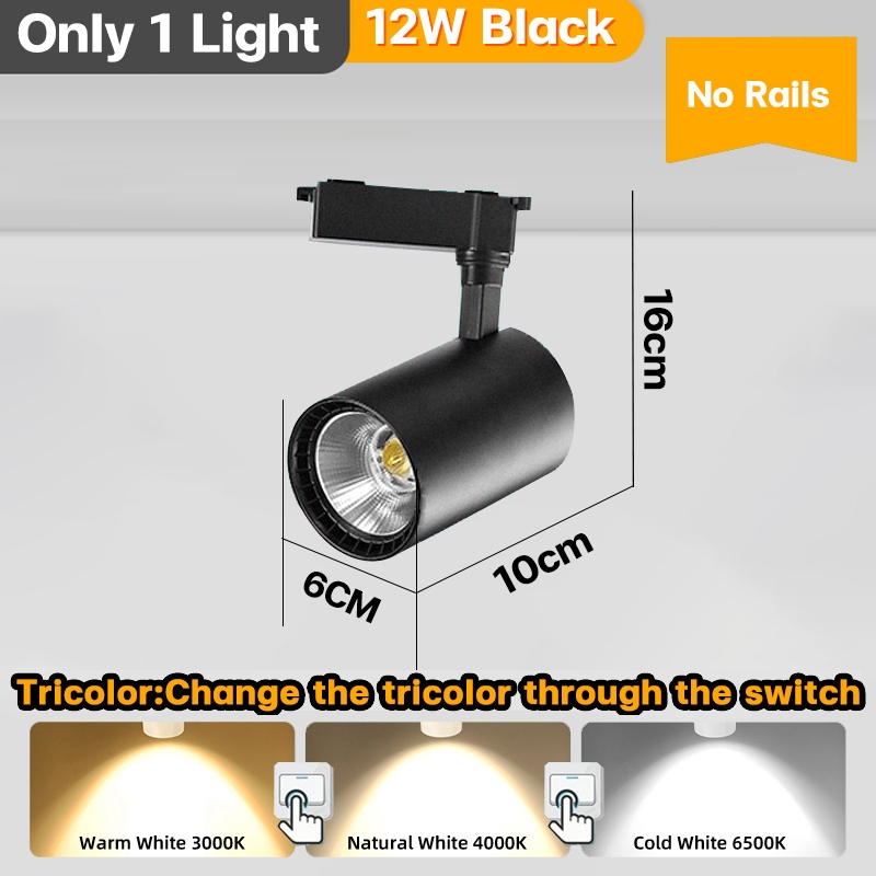 LED Track Light Magnetic Lampu spotlight 12W 20W 30W 40W Complete Set ...
