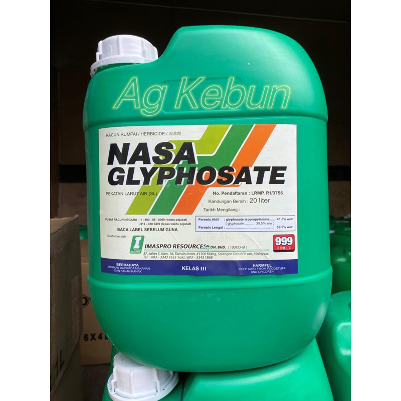 20L NASA Glyphosate 41% Racun Rumput Lalang Herbicide Generic | Shopee ...