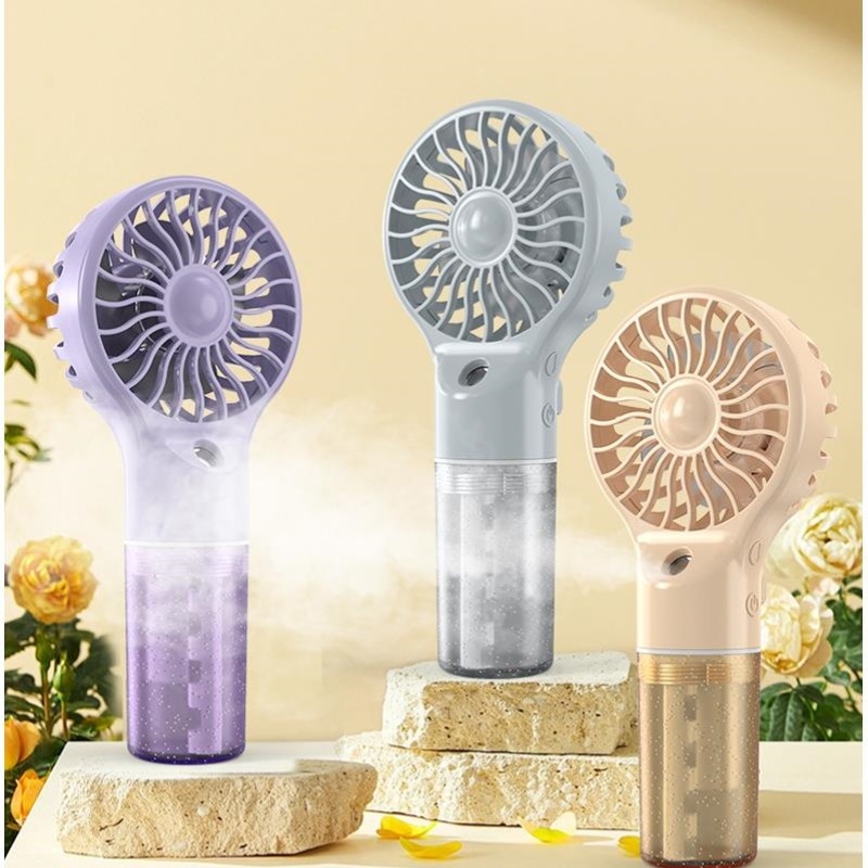 Humidifier USB Rechargeable Fan Cute Mist Fan Free Cable & Filler ...