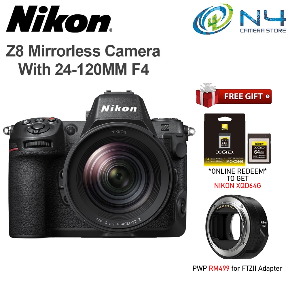 Nikon Z8 Mirrorless Camera Body & with 24-120mm f/4 Lens ( Online ...
