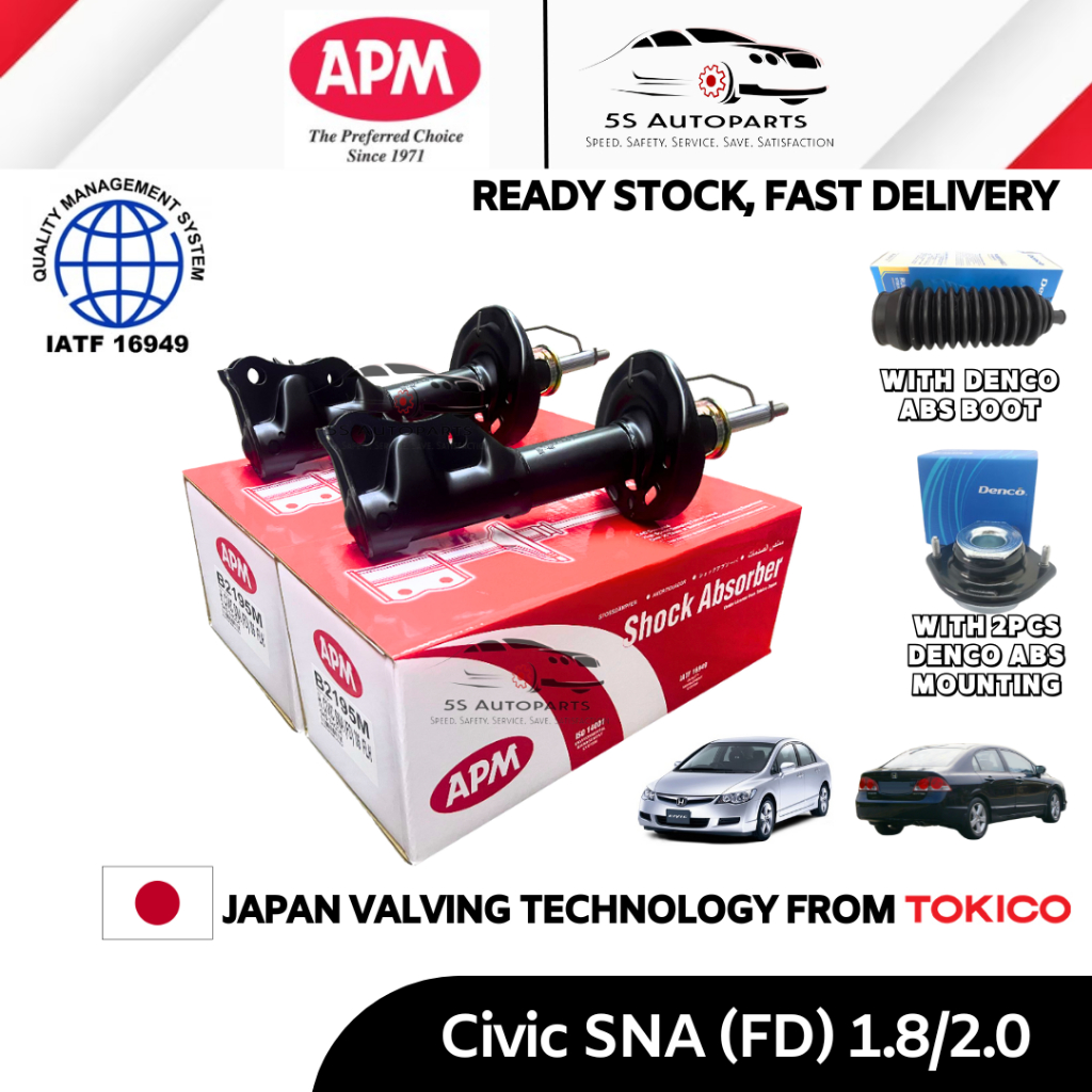 APM Honda Civic SNA (FD) 1.8/2.0 Front (Depan), Rear(Belakang) Gas ...