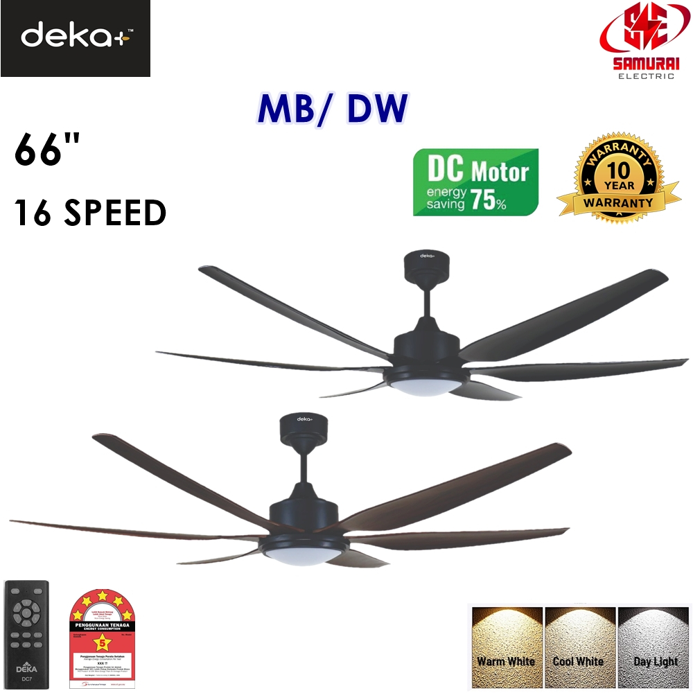 Deka+ Ceiling Fan Led Lighting 8 Speed 66'' With Remote Control NEON 66 ...