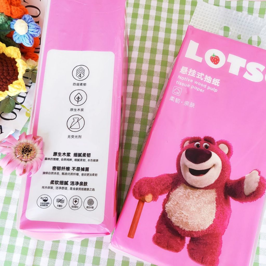 Disney Toy Story Lotso Pink Bear Hanging Extraction Paper Towel 1520 ...