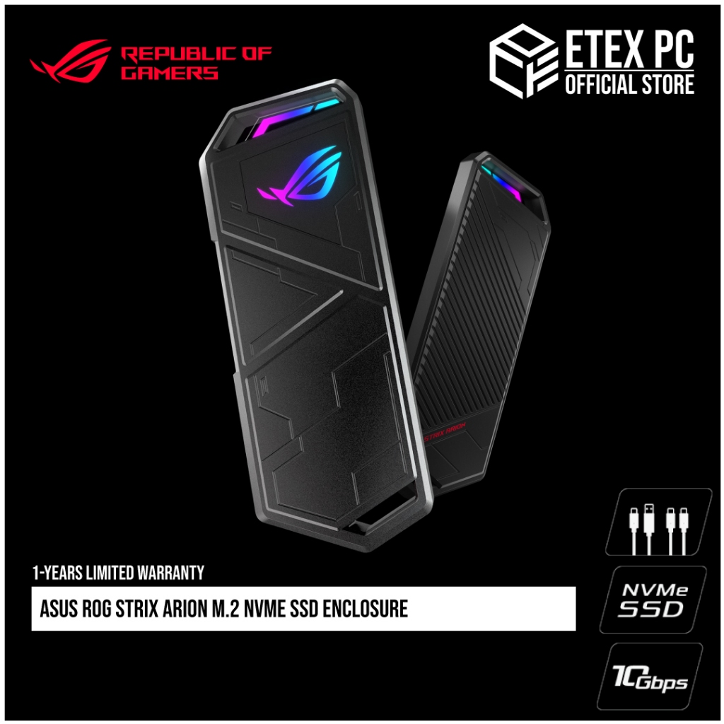 ASUS ROG Strix Arion M.2 NVME SSD Enclosure ( Case Only ) # AC-90DD02H0 ...