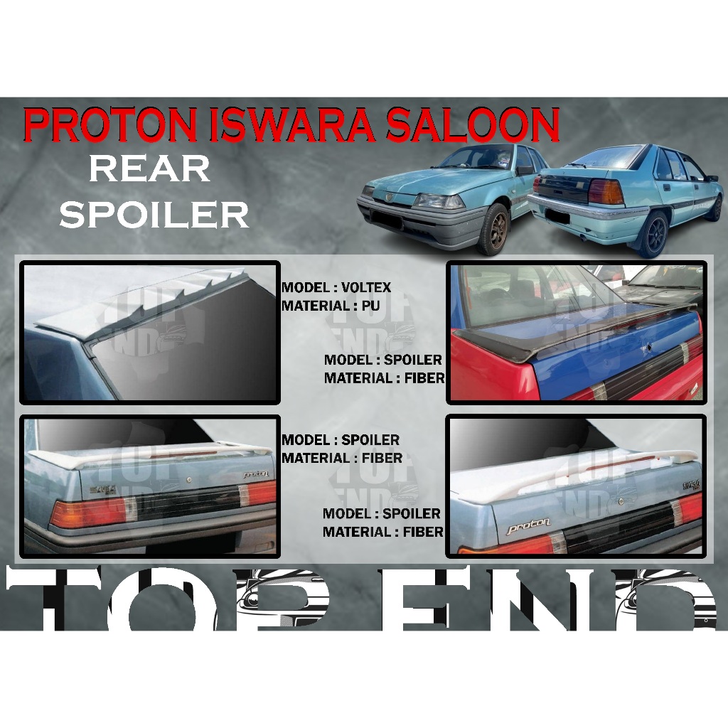 PROTON ISWARA SEDAN SALOON SPOILER BODYKIT REAR TRUNK SPOILER GLASS ...