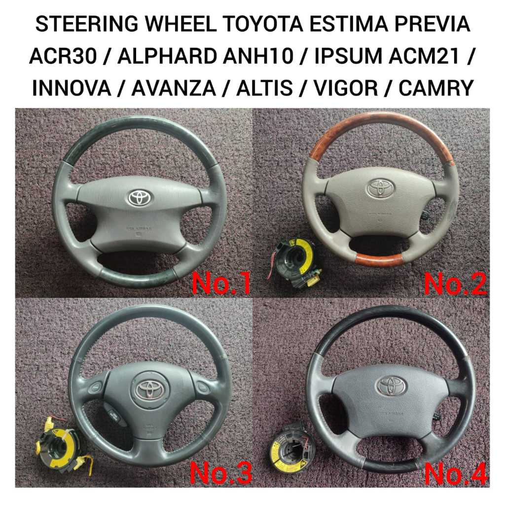 STEERING WHEEL / RODA STERENG TOYOTA ESTIMA PREVIA ACR30 ALPHARD IPSUM ...