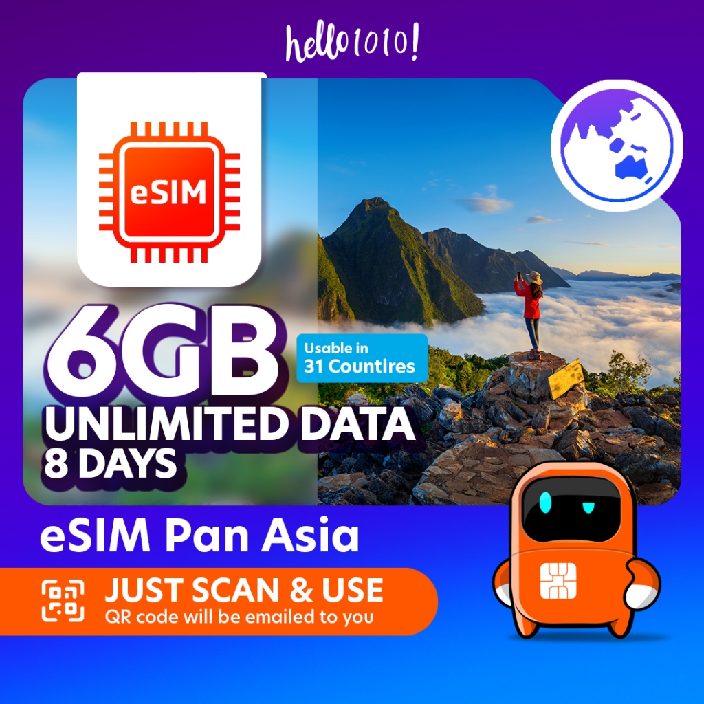 eSIM Pan Asia 8 Days (31 countries) | Shopee Malaysia