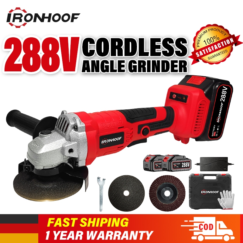 Ironhoof 4 inch Angle Grinder Cordless Mesin Gerinda Tangan Brushless ...