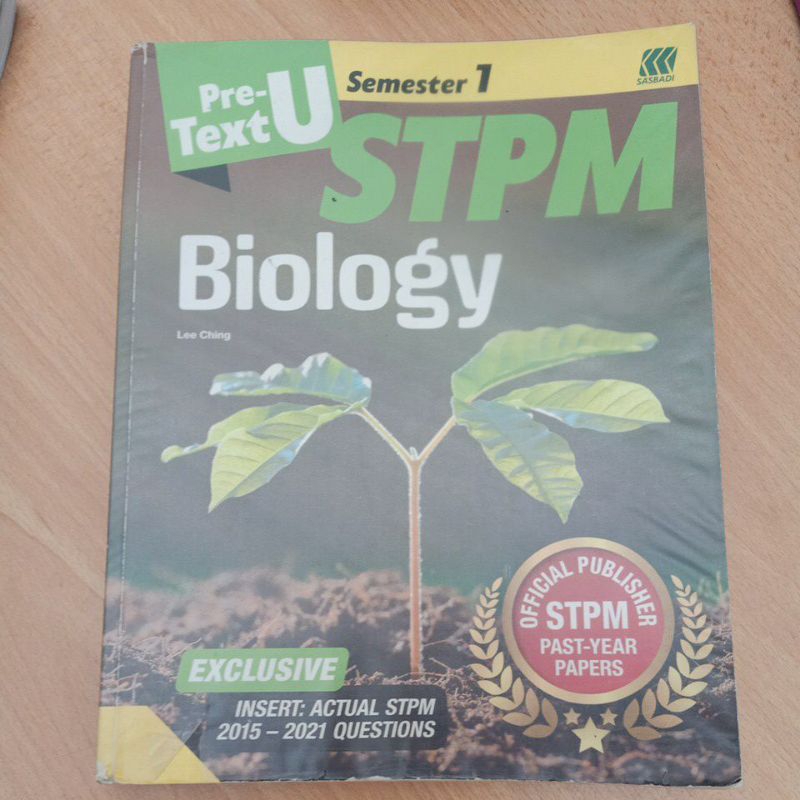 STPM BIOLOGY SASBADI SEM 1,2 & Pass Year QnA (2015-2020) | Shopee Malaysia